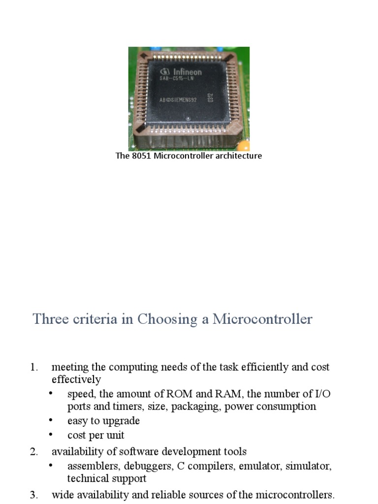 8051 Microcontroller | PDF | Microcontroller | System On A Chip
