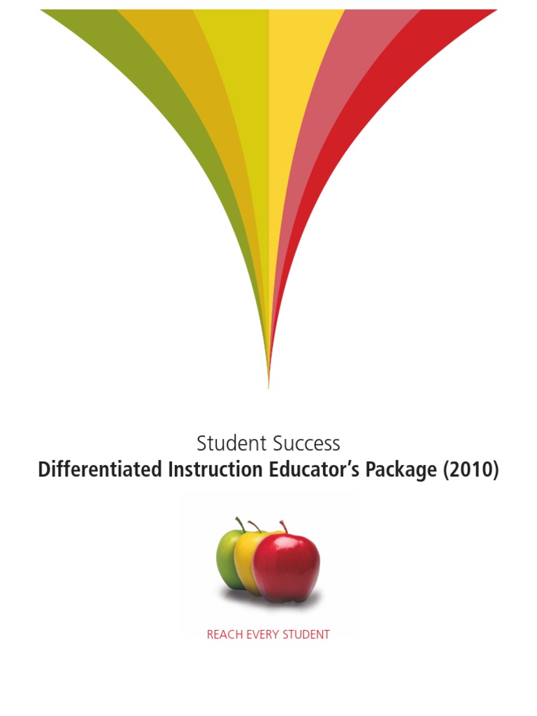 Differentiated Instruction Educator's Package (2010) : Student Success ...
