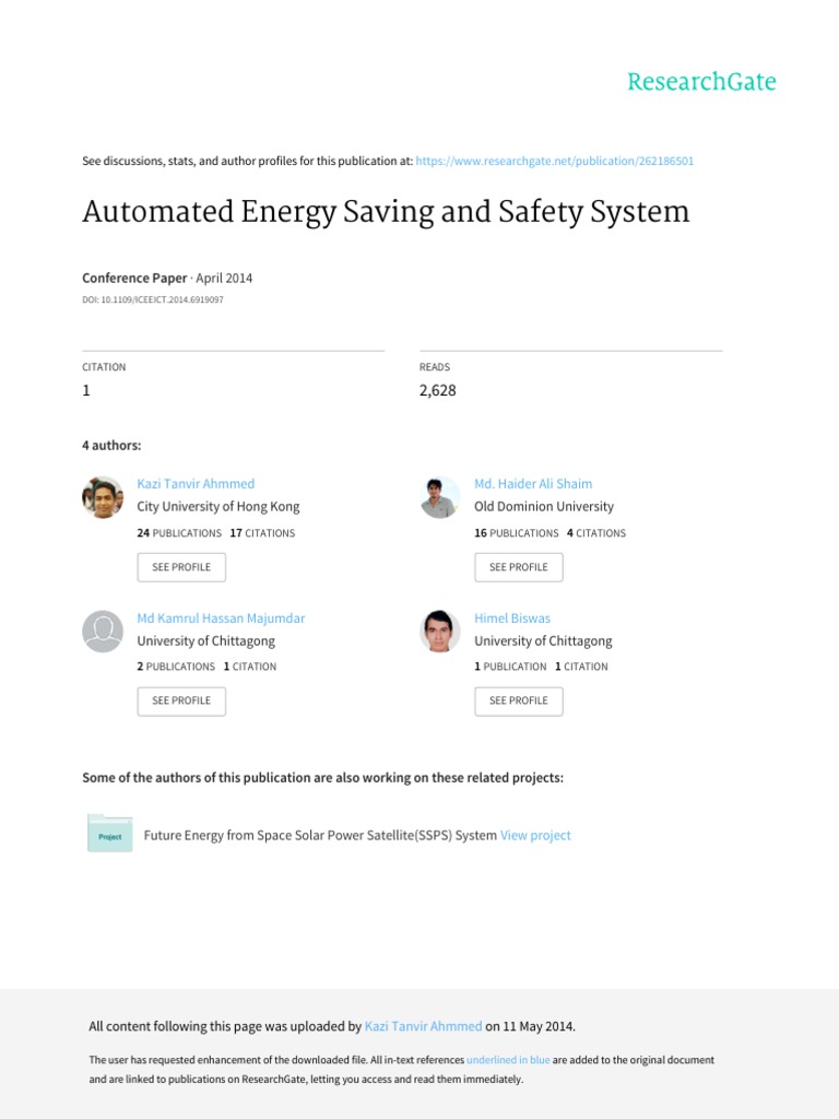 Saving Energy in Home | PDF | Microcontroller | Sensor