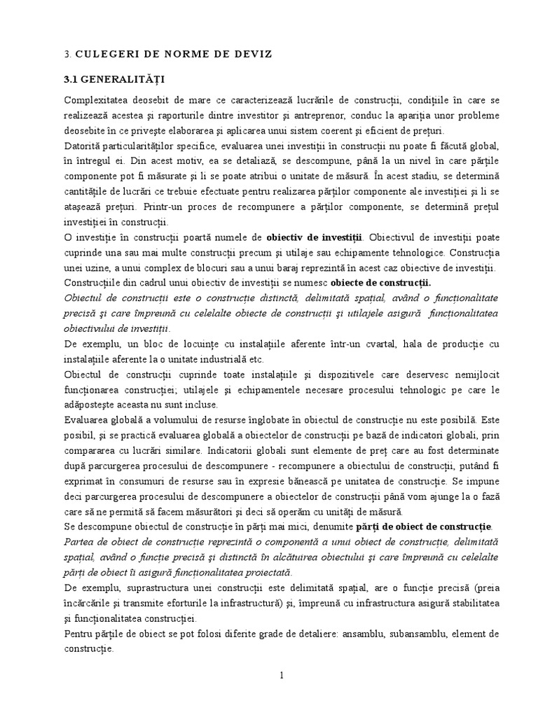 Explicarea Normelor de Deviz | PDF