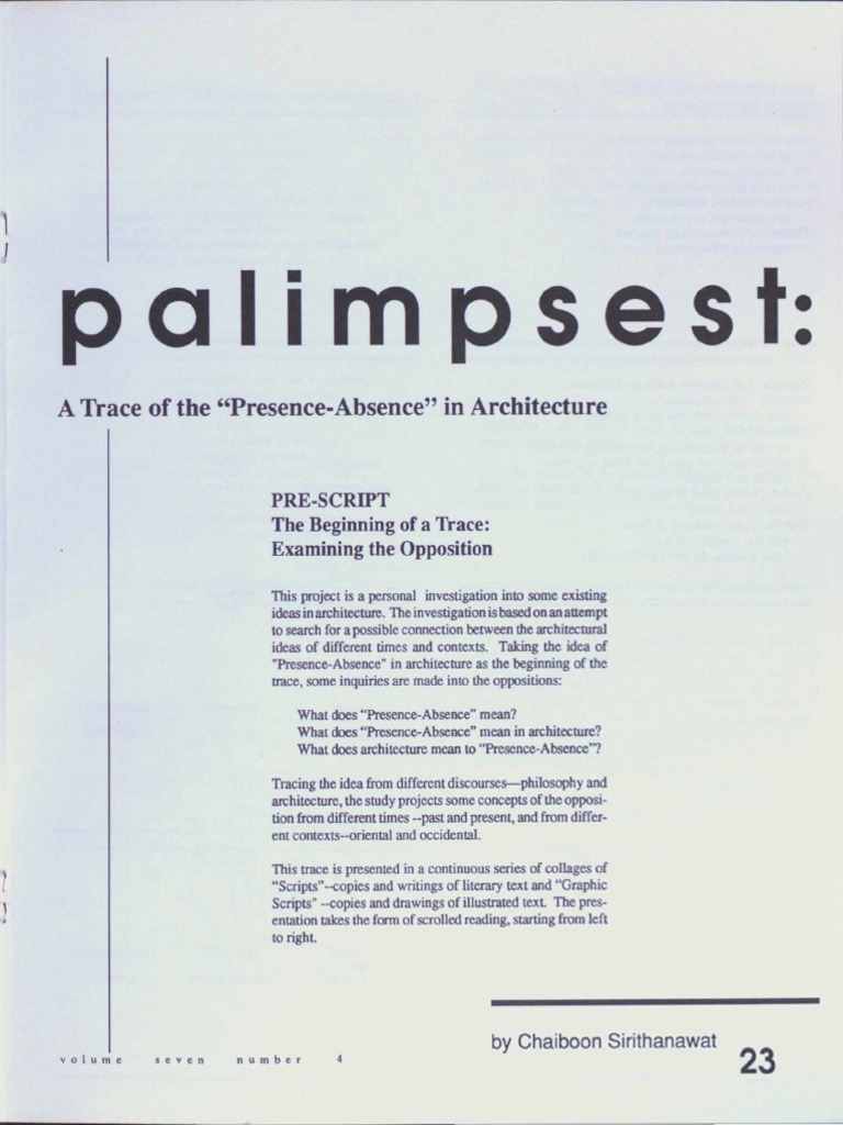 Presence-Absence in Architecture Analysis | PDF | Metaphysics