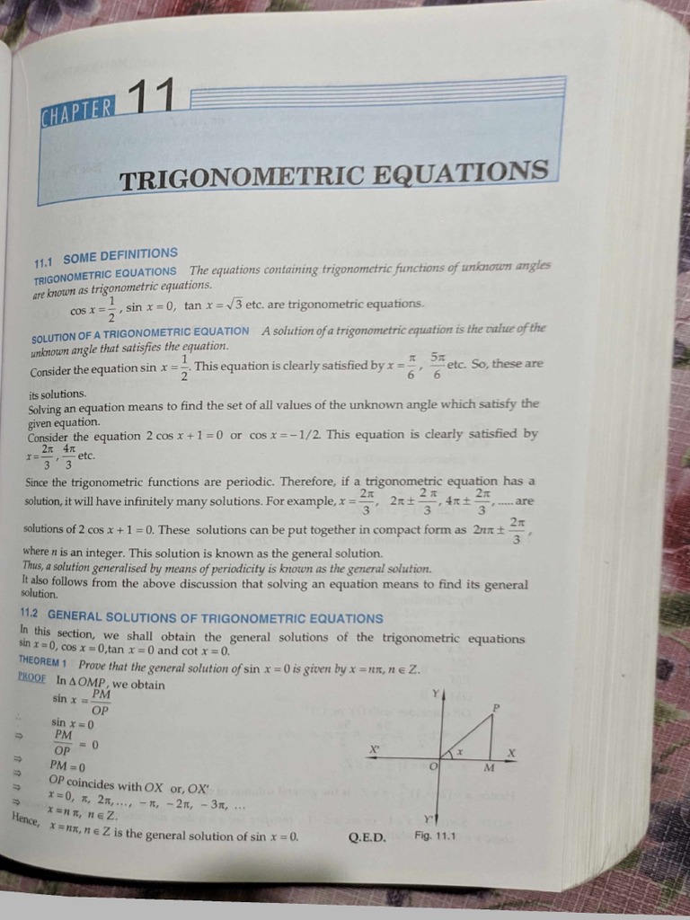 Trignometric Equations Class 11 | PDF