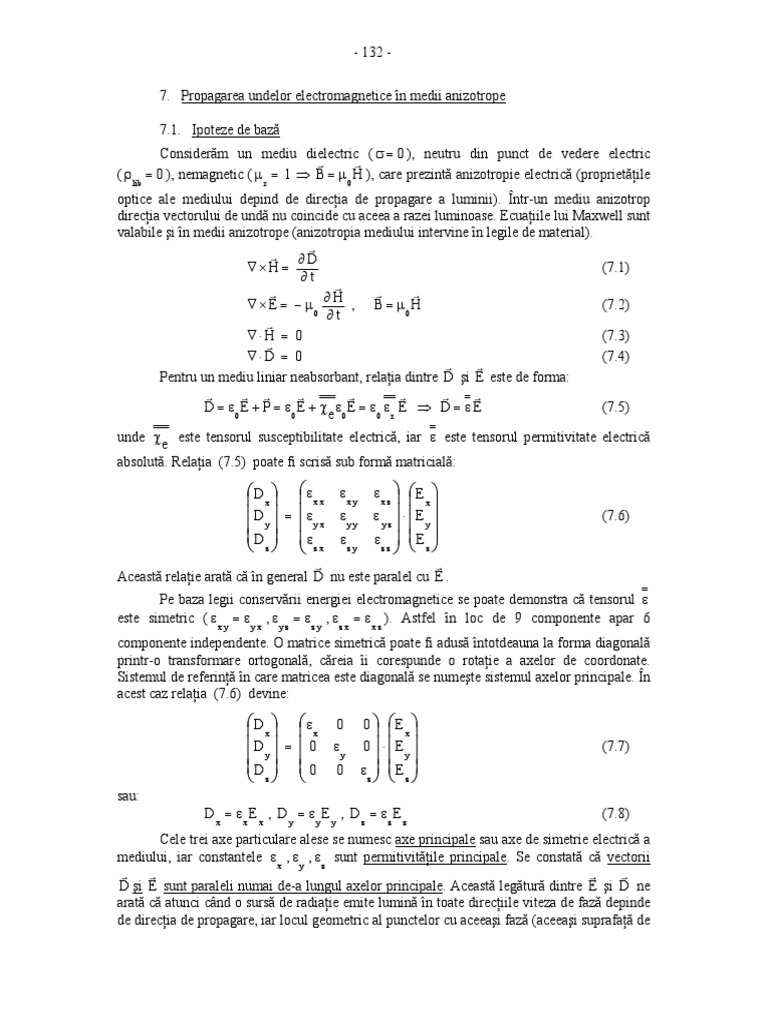 Propagare Cel in Medii Anizotrope | PDF