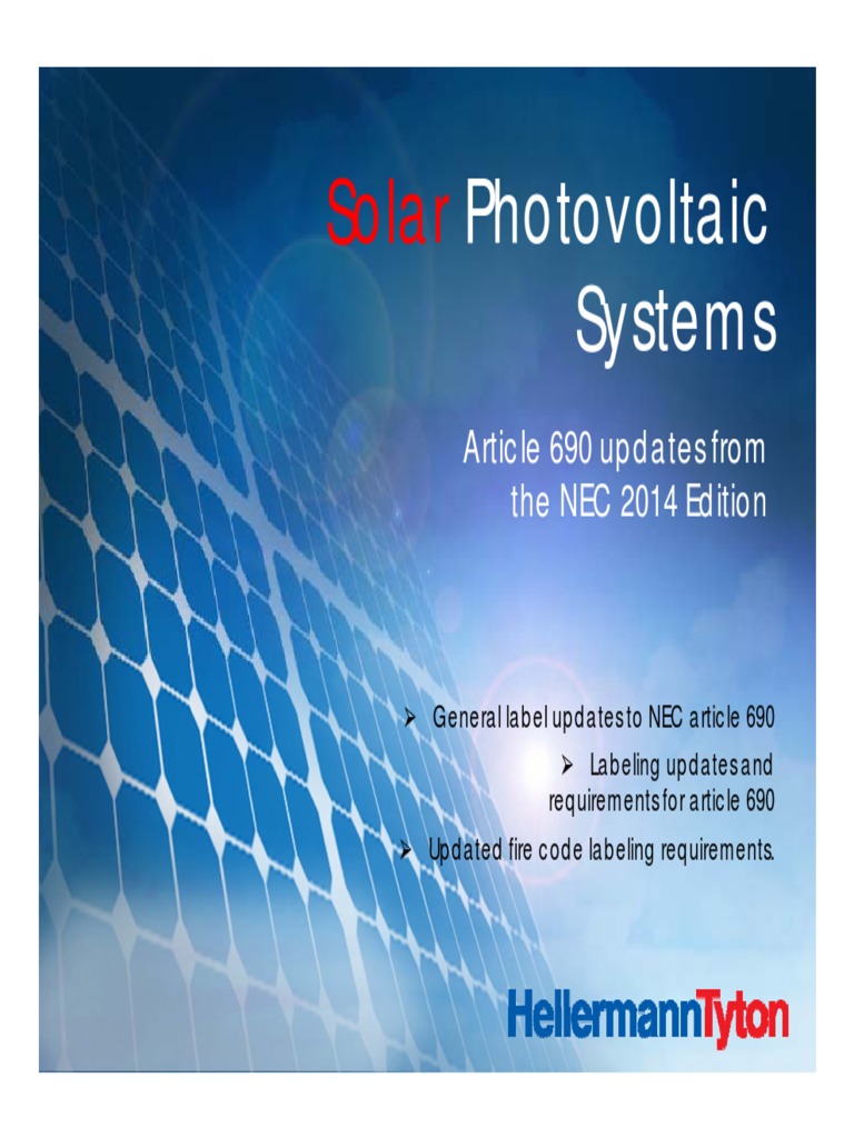 NEC Articulo 690 Actualizaciones PDF | PDF | Ios | Photovoltaic System