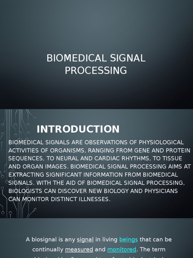 Biomedical Signal Processing | PDF | Medical Ultrasound | Ultrasound