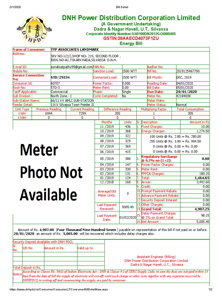 Consumer Bill View PDF | PDF | Payments | Cheque
