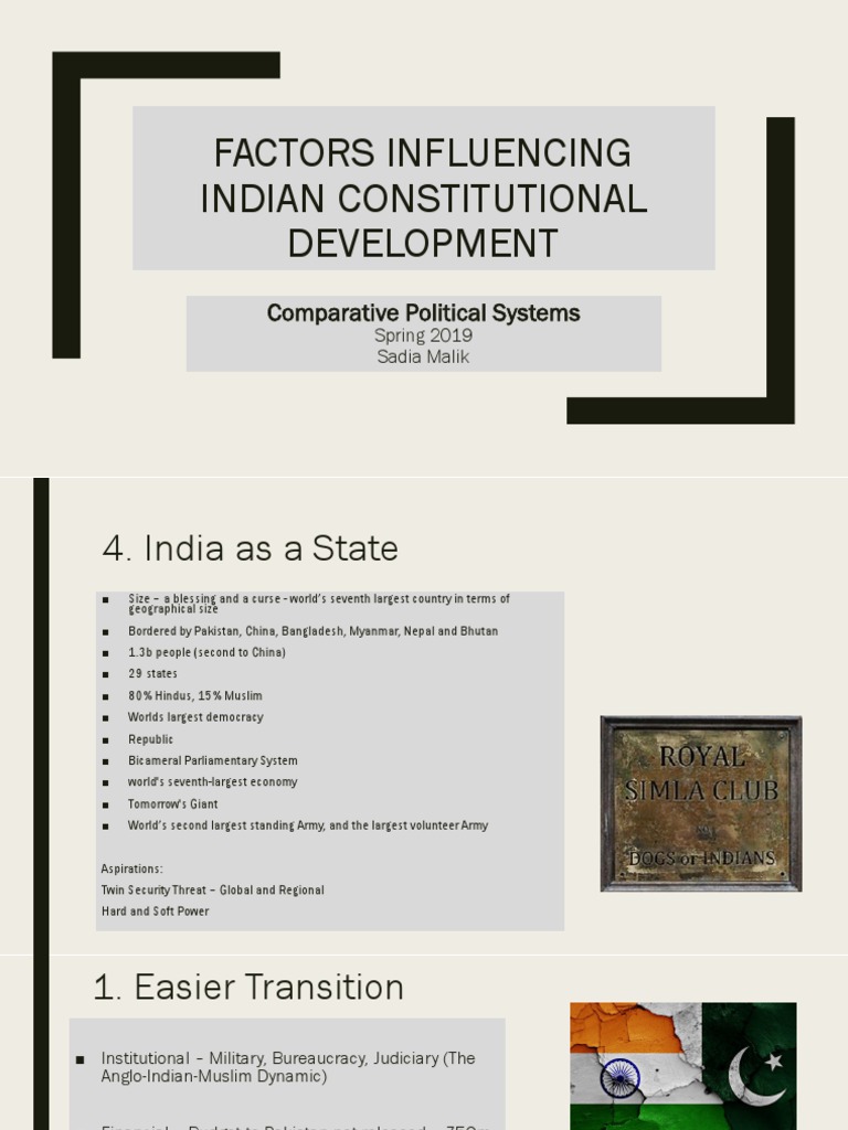 Factors Influencing Indian Constitutional Development PDF | PDF ...