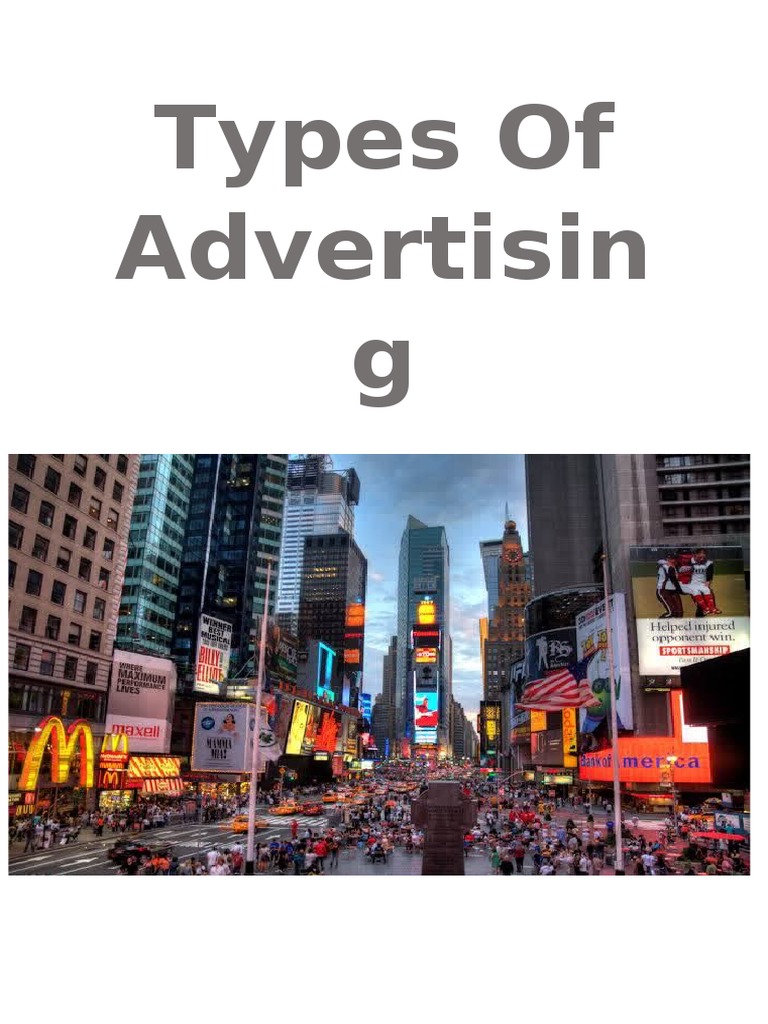 Types of Advertising | PDF | Advertising | Social Media