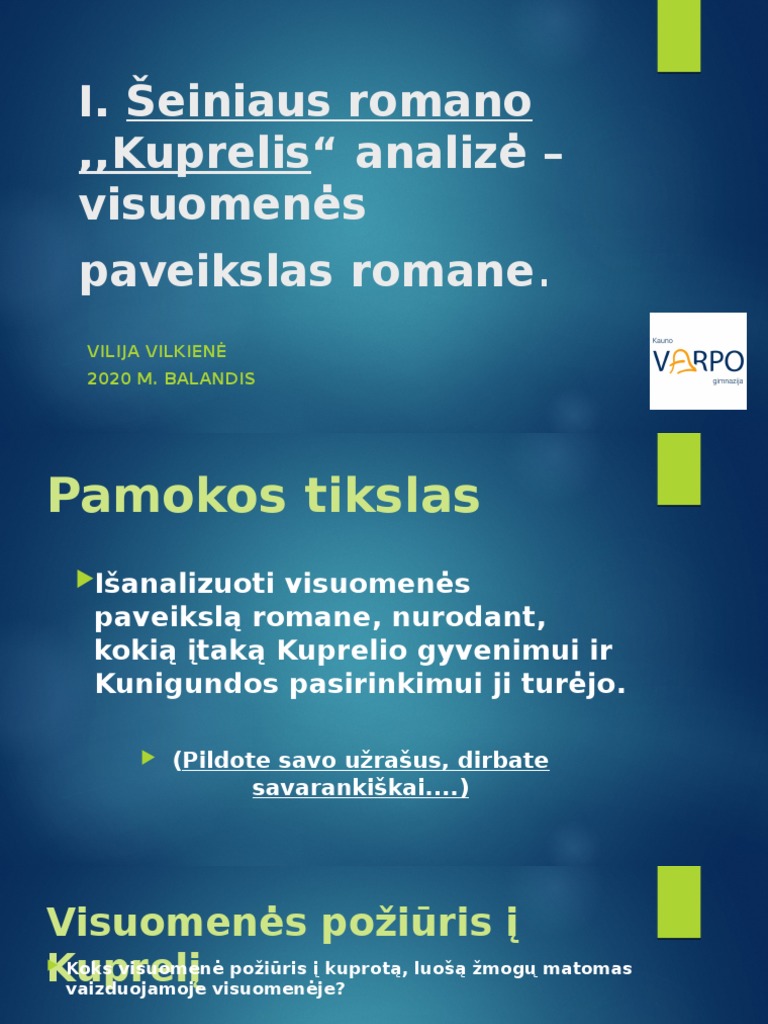 Kuprelis - Visuomenės Pav | PDF