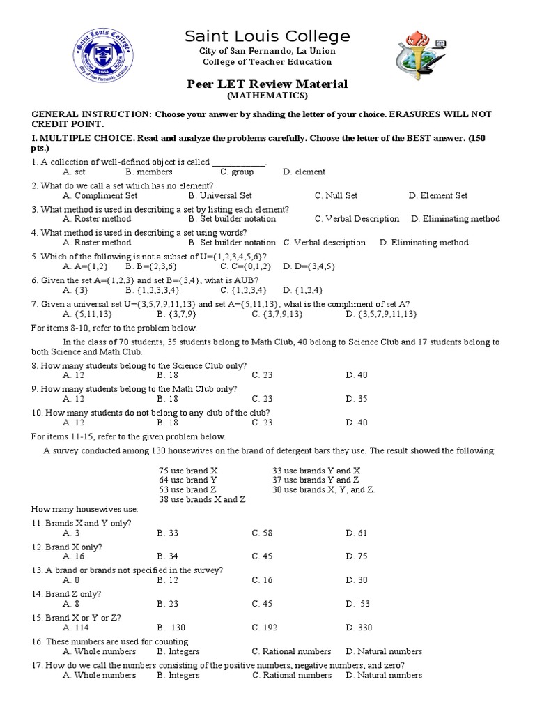 MATH LET REVIEW 2 Unbold | PDF | Area | Euclidean Geometry