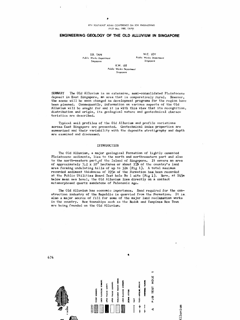 Engineering Geology of Singapore's Old Alluvium | PDF | Sedimentary Rock | Deposition (Geology)
