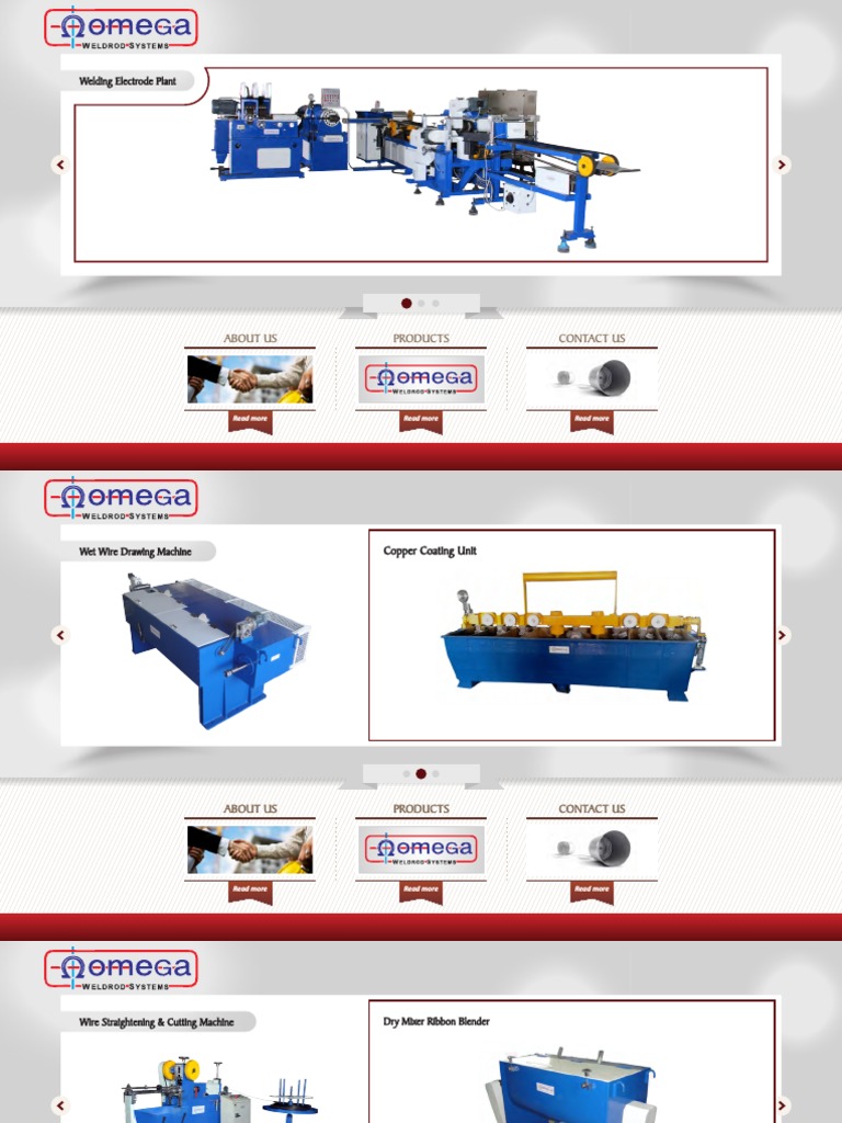 Welding Rod Manufacturing Plant and Machinery by OMEGA | PDF