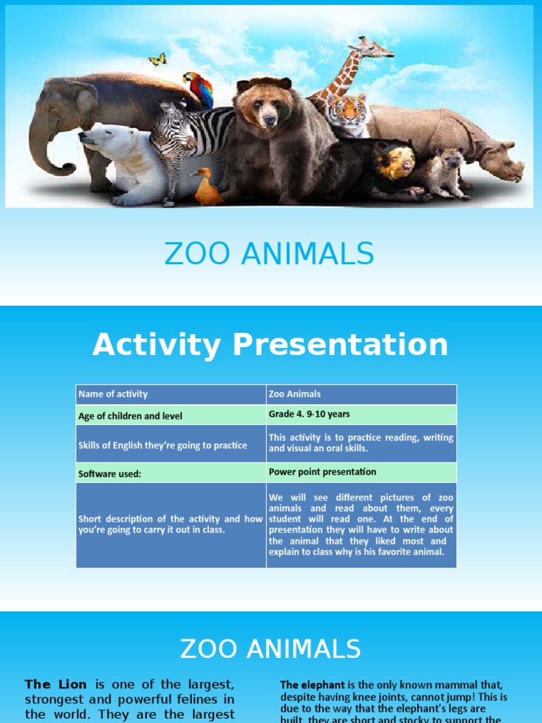 Zoo Animals | PDF | Mammals | Hippopotamus