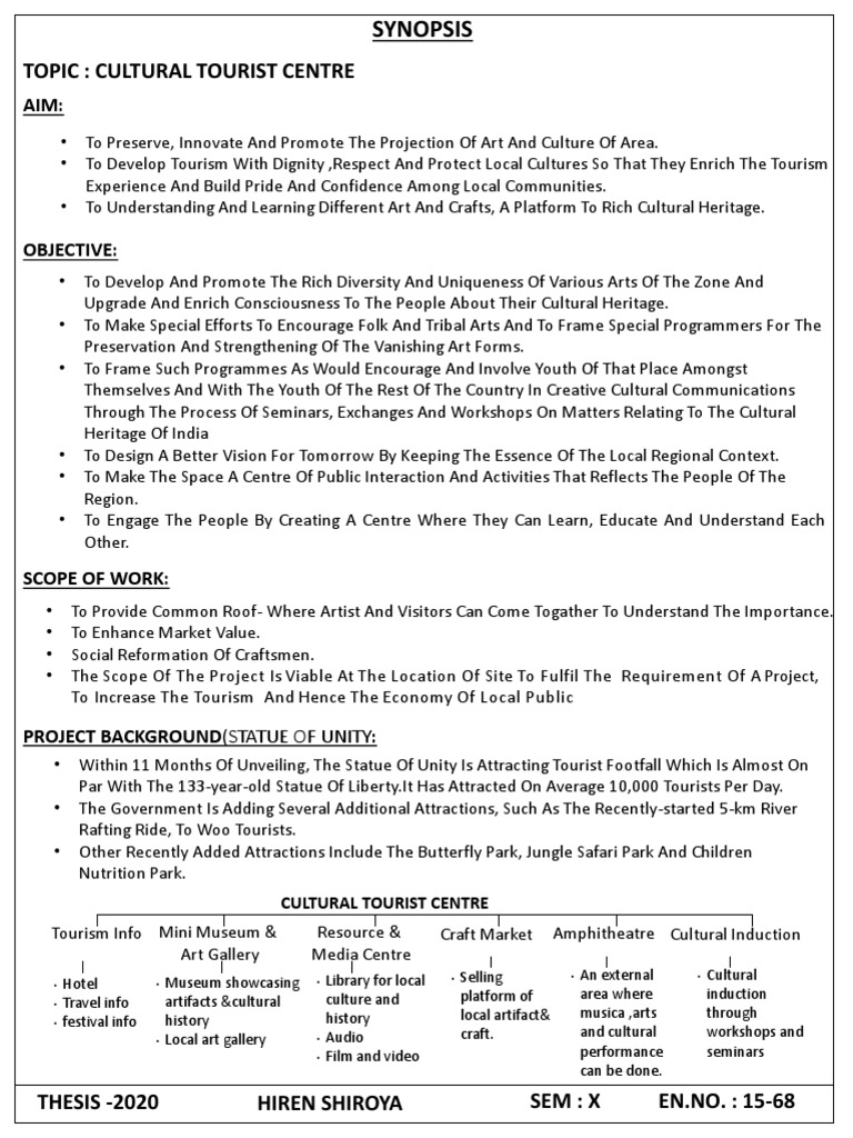 Cultural Tourist Center Development Plan | PDF | Tourism | Museum