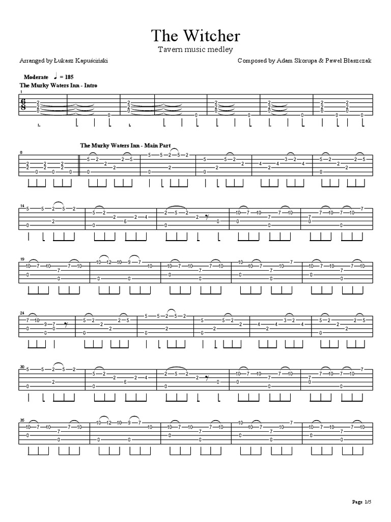 The Witcher - Tavern Music Medley PDF | PDF
