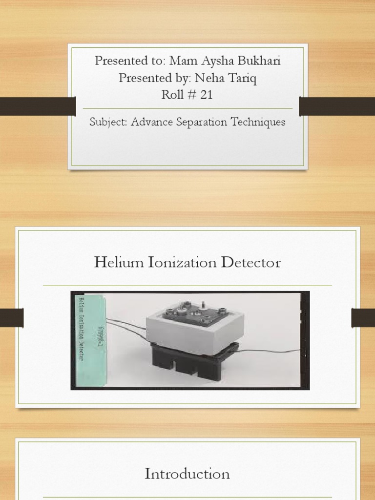 Helium Ionization Detector Overview | PDF | Helium | Phases Of Matter