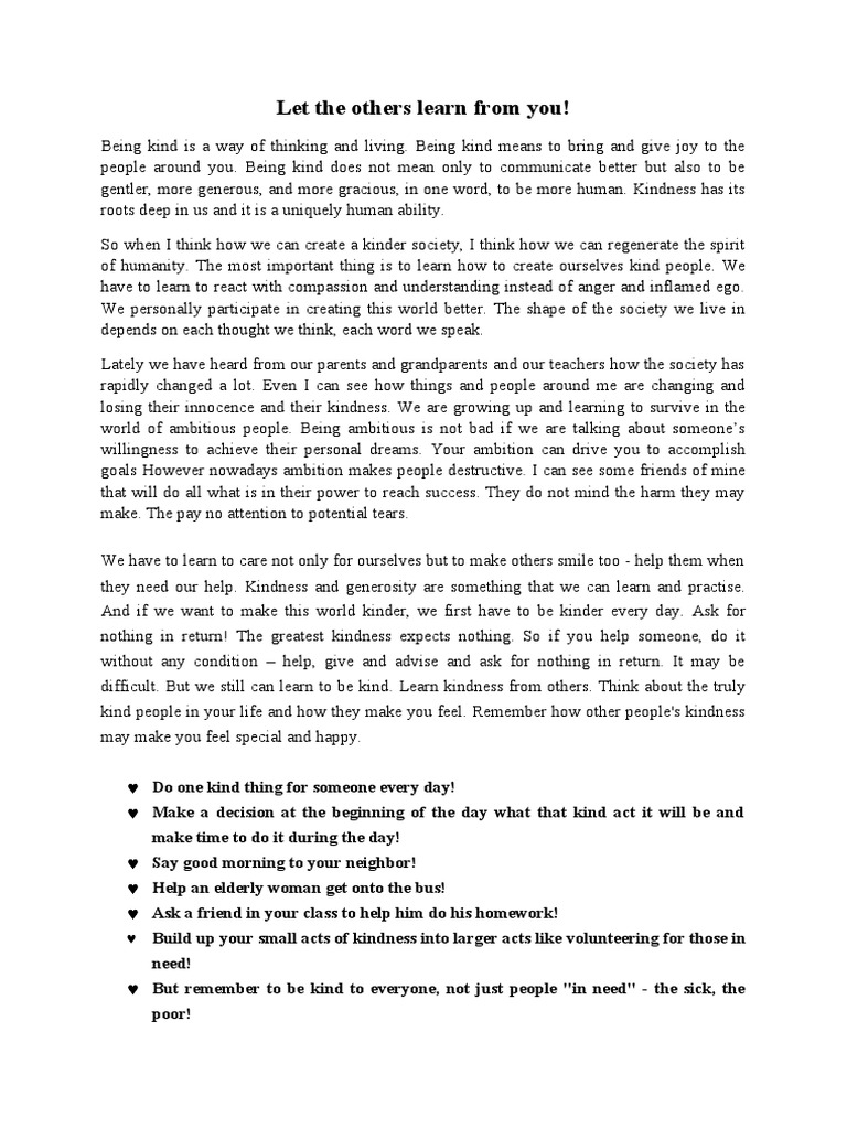 Let The Others Learn From You | PDF