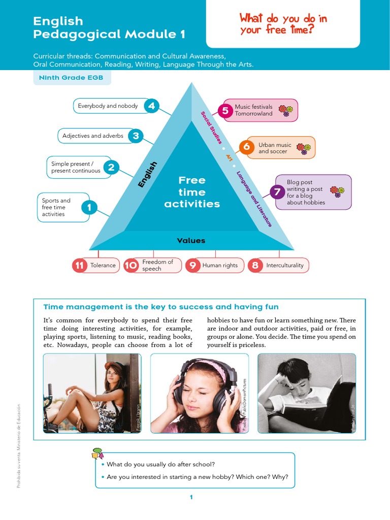 English Pedagogical Module 1: Free Time Activities | PDF | Dances ...