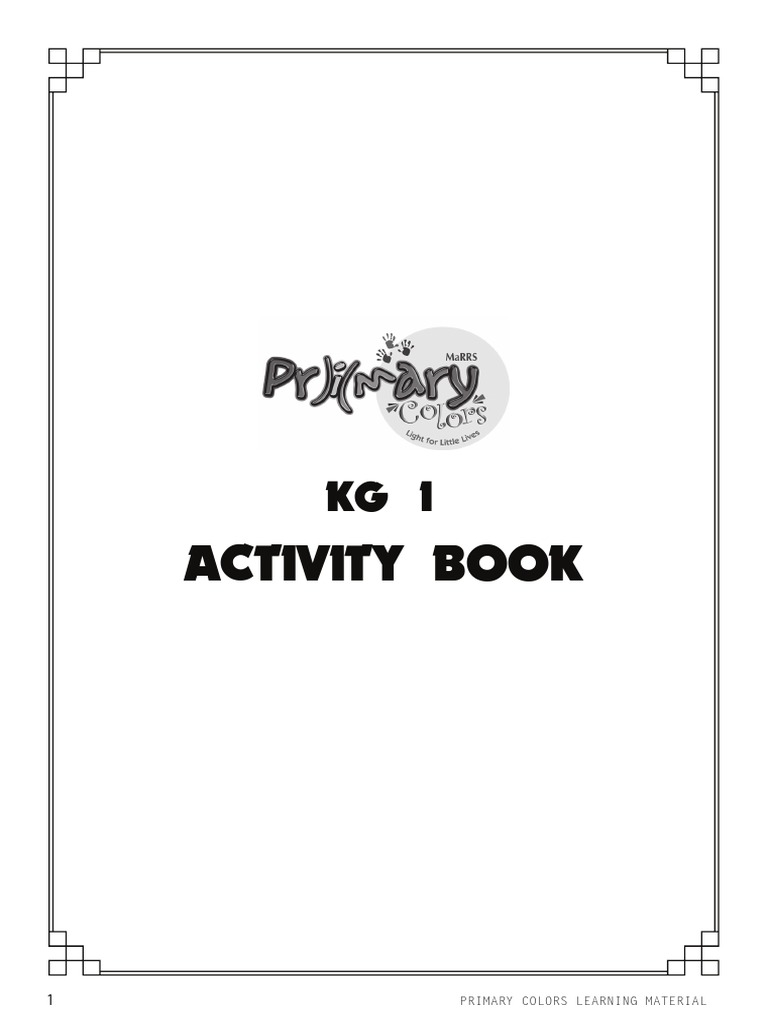KG 1 Primary Colors Activity Book | PDF | Spider