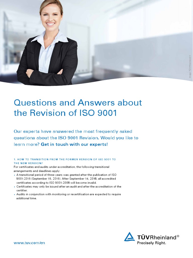 Questions and Answers About The Revision of ISO 9001 | PDF | Iso 9000 ...