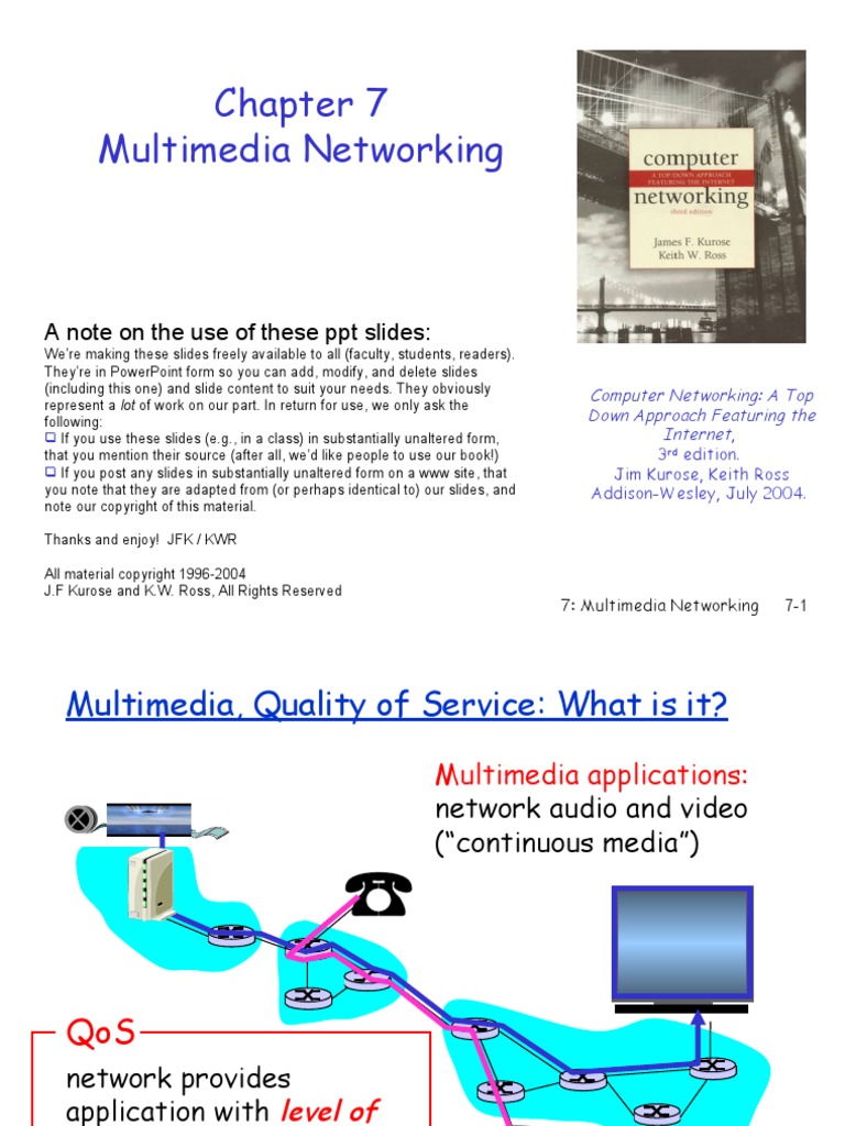 Multimedia Networking: A Note On The Use of These PPT Slides | PDF | Session Initiation Protocol ...