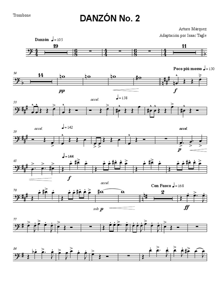 Danzón (Chamber) - Trombone | PDF