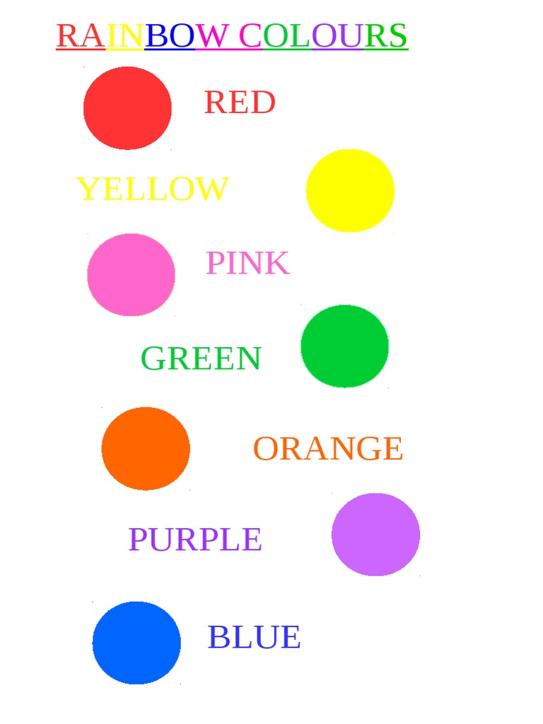 Rainbow Colours | PDF