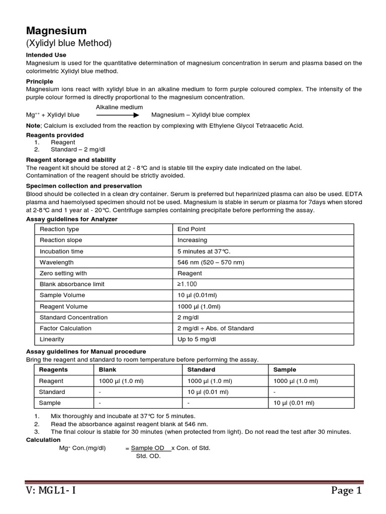 Magnesium PDF | PDF | Magnesium | Blood Plasma