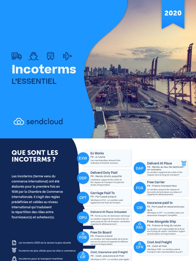 FR Incoterms 2020 Cheat Sheet PDF | PDF | Logistique | Secteurs du service