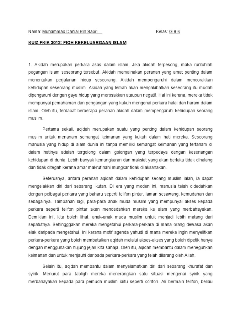 Peranan Akidah dan Keromantisan dalam Kehidupan Muslim | PDF