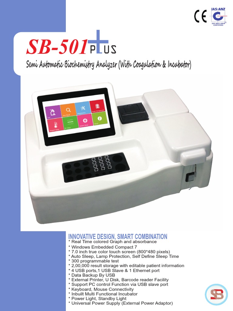 Semi Automatic Biochemistry Analyzer (With Coagulation & Incubator ...