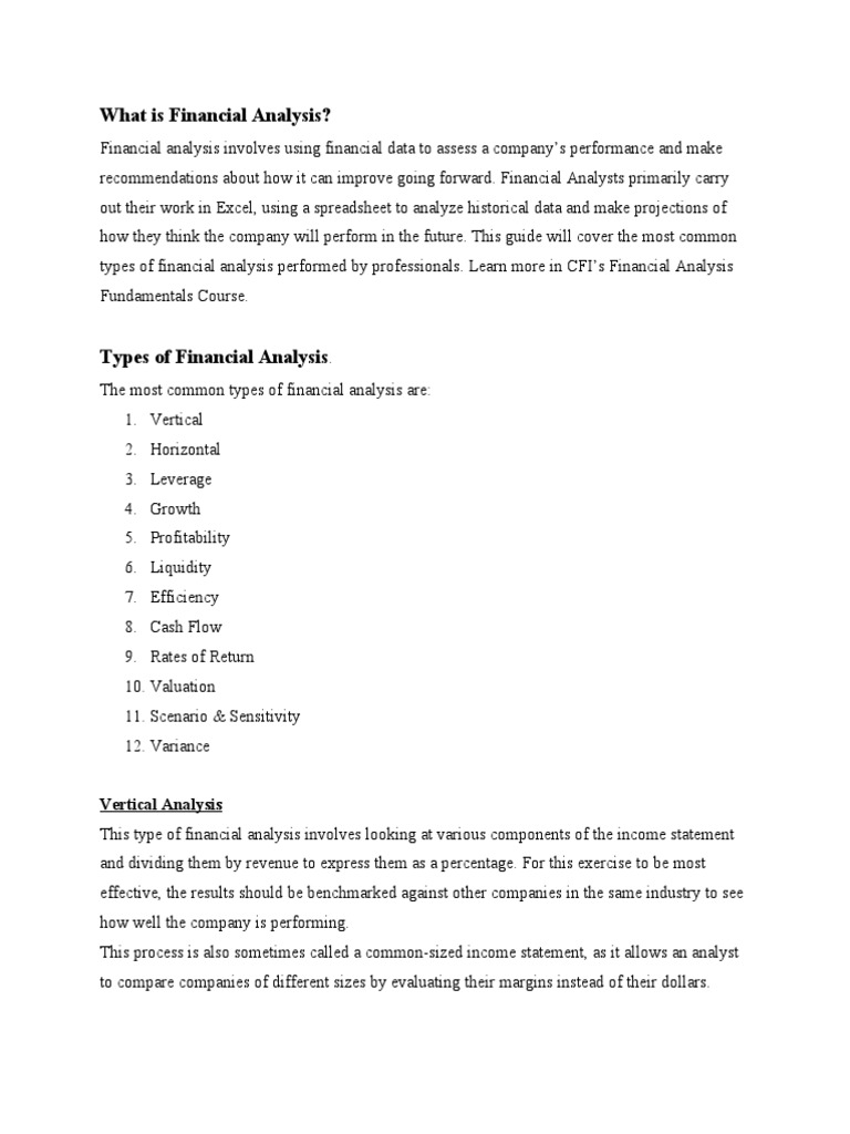 What Is Financial Analysis | PDF | Financial Analyst | Valuation (Finance)