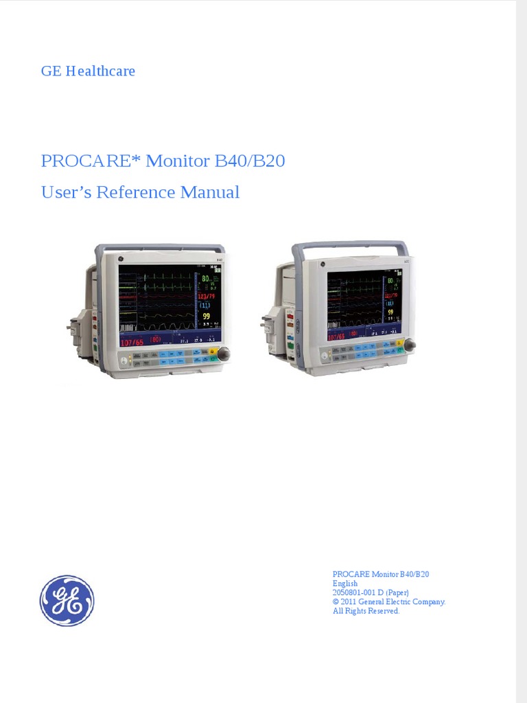 Fdocuments - in - Gehc Service Manual Procare b40 b20 Monitor PDF | PDF ...
