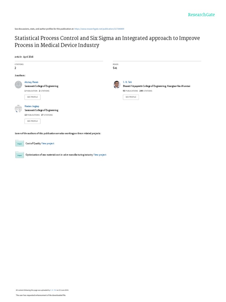 Statistical Process Control | Download Free PDF | Six Sigma | Statistics