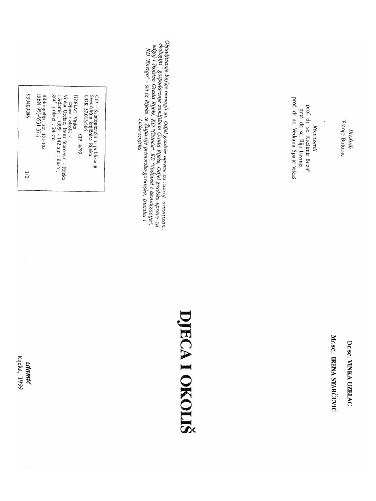 DJECA I OKOLIS - Uzelac, Starcevic, 1999 PDF | PDF