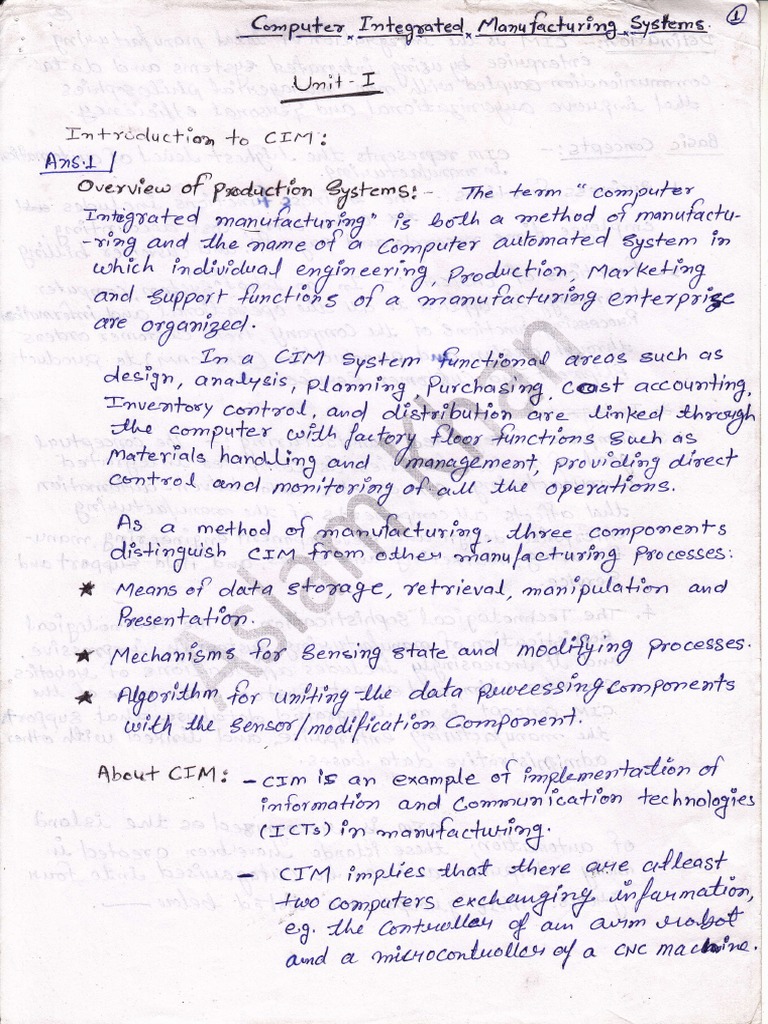 Computer Integrated Manufacturing Systems | PDF