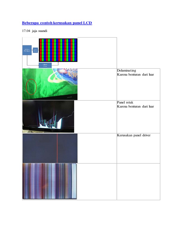 Beberapa Contoh Kerusakan Panel LCD | PDF
