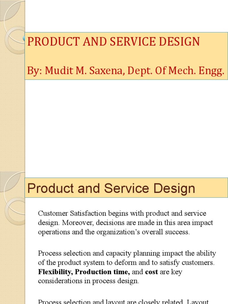 1.4 Product and Service Design | PDF | Design | Market Analysis