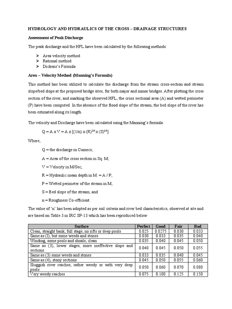 Methods of Discharge Calculation | PDF | Discharge (Hydrology ...