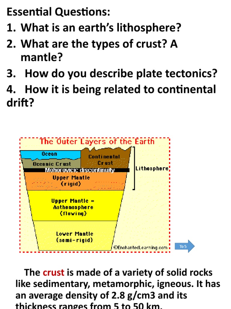 Science 10 Module 1.1 | PDF | Plate Tectonics | Crust (Geology)