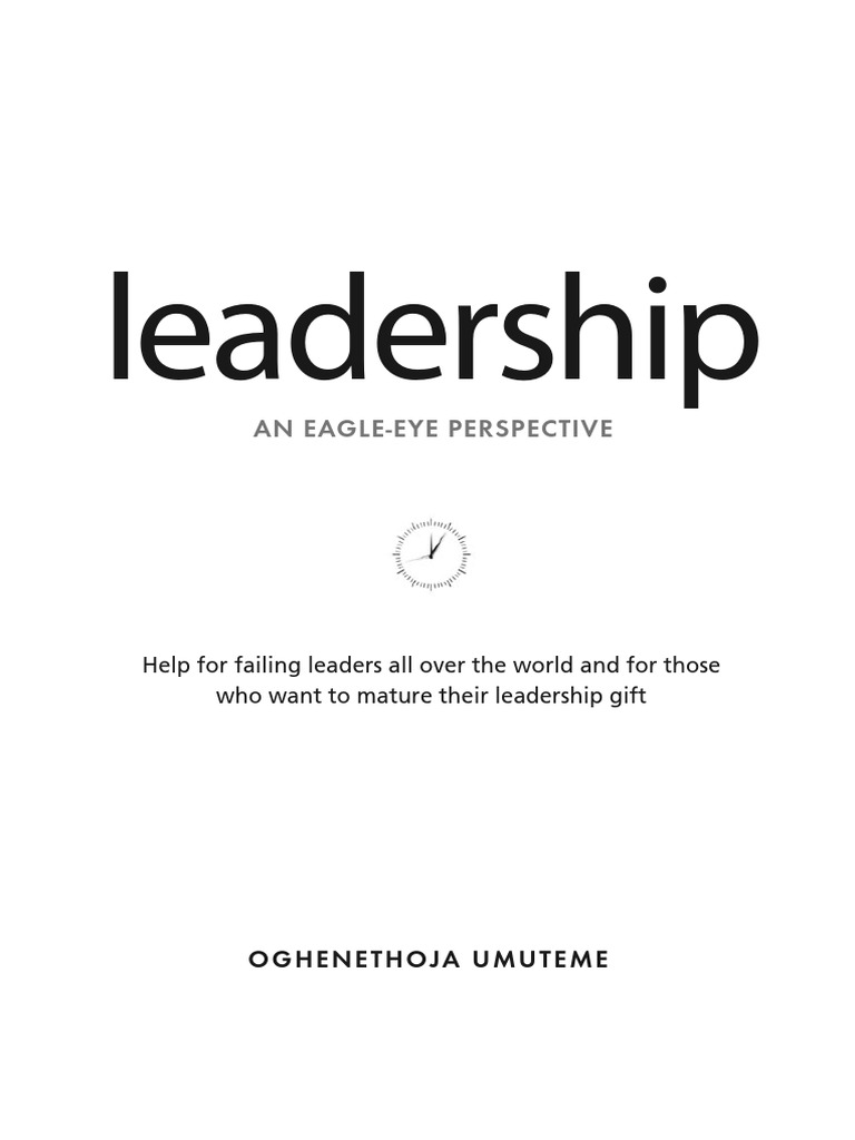 Leadership An Eagle-Eye Perspective PDF | PDF | Genesis Creation ...