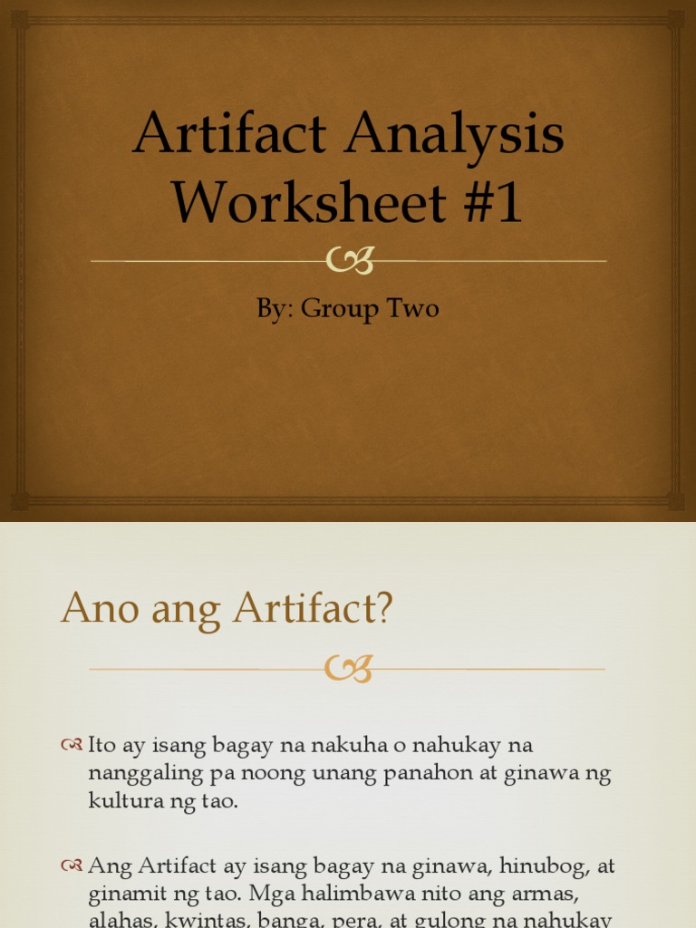 Artifact Analysis | PDF