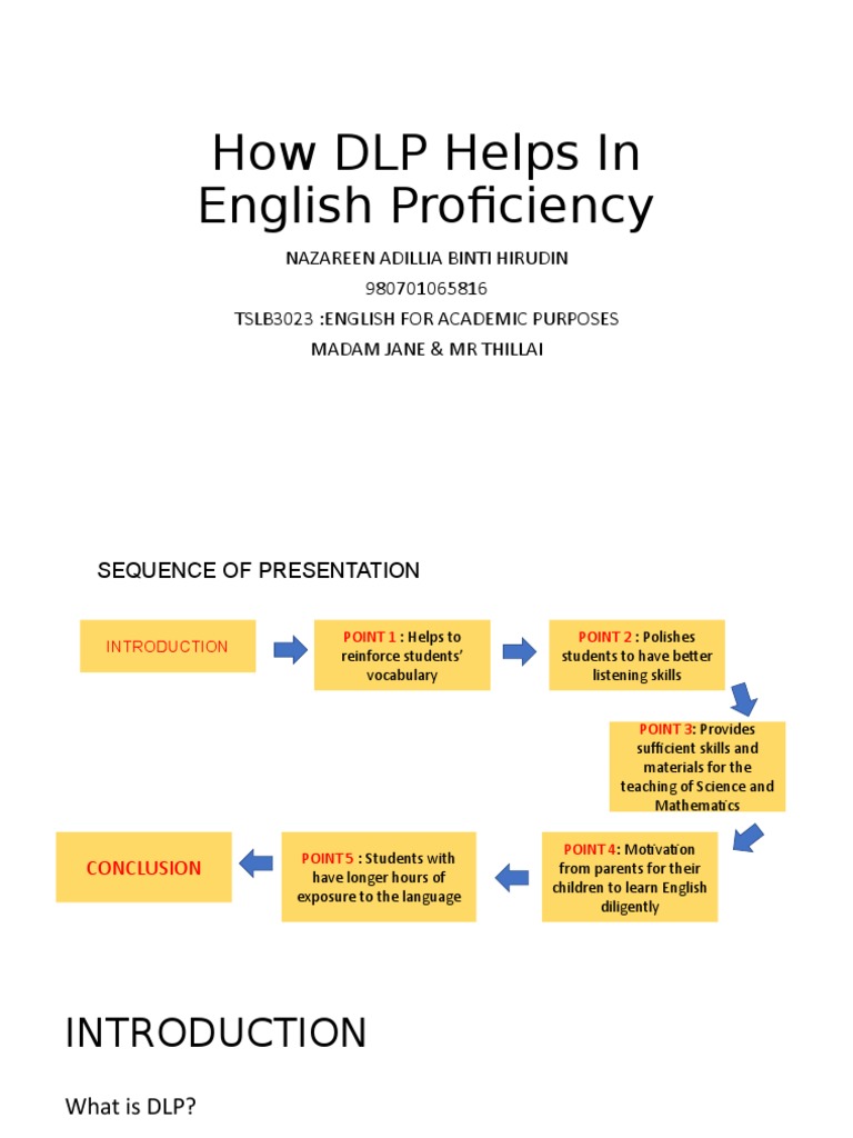 How DLP Helps in English Proficiency | PDF | English As A Second Or ...