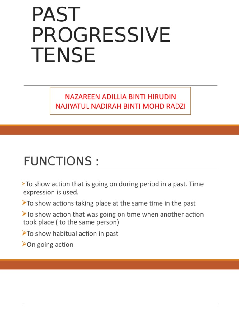 Past Progressive Tense | PDF