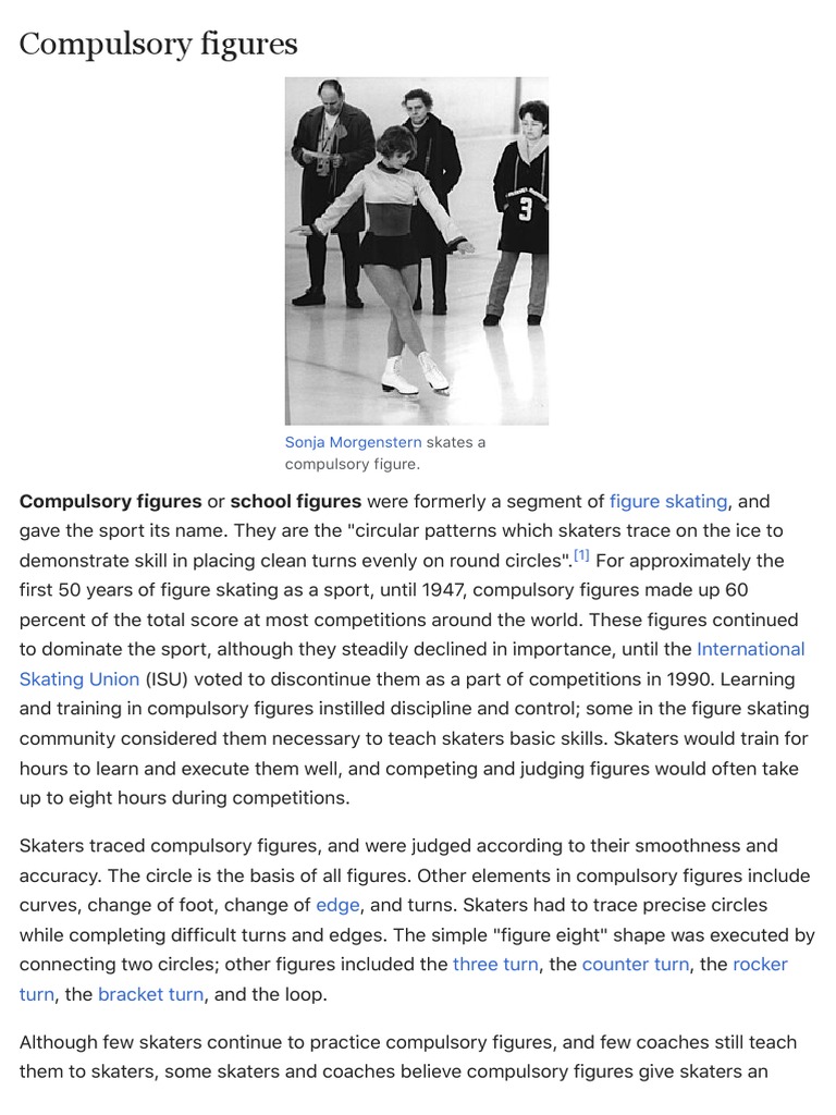 Compulsory Figures - Wikipedia | PDF | Figure Skating | Ice Sports