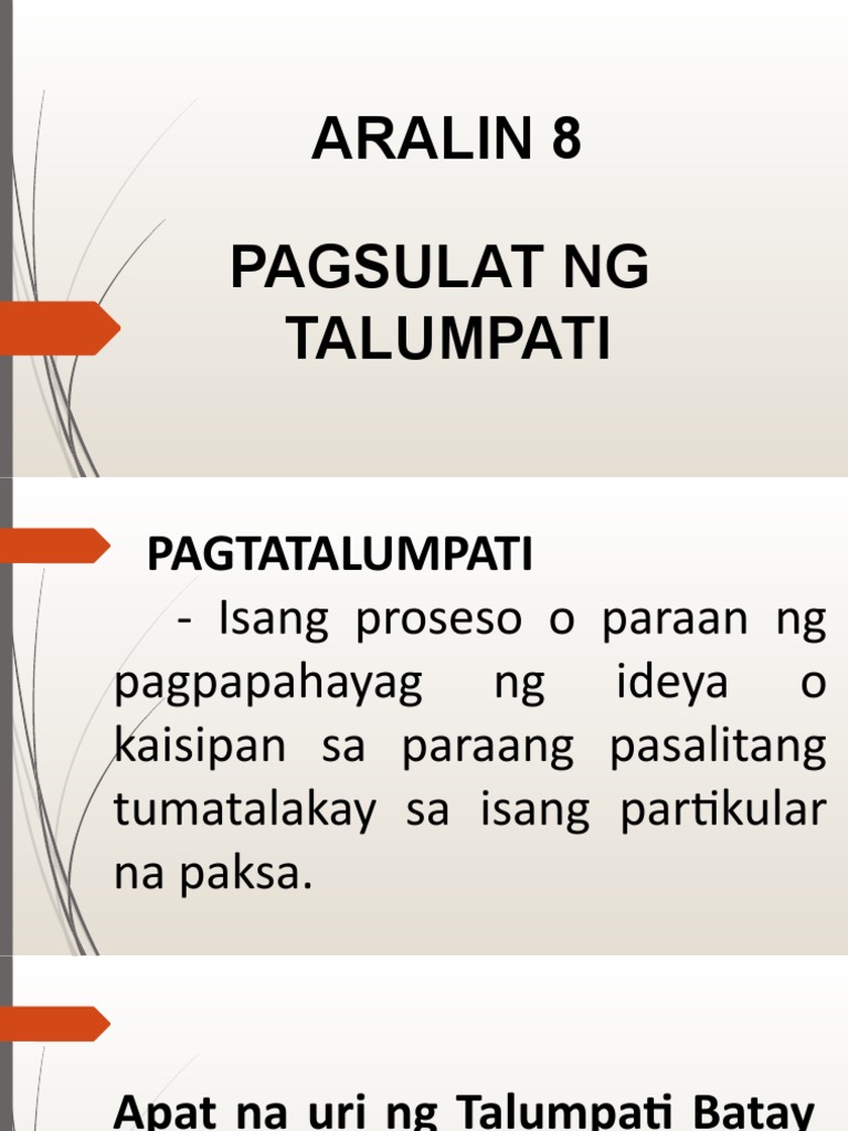 (Fil) Aralin 8 | PDF