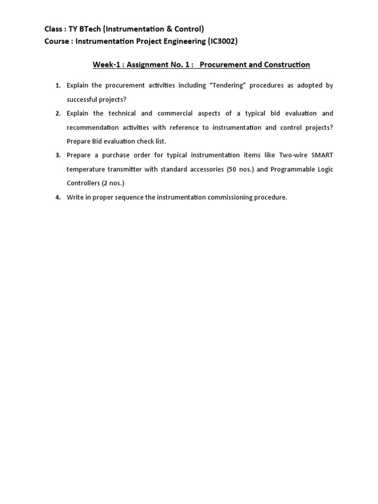 IPE-Week1-Home Assignments | PDF