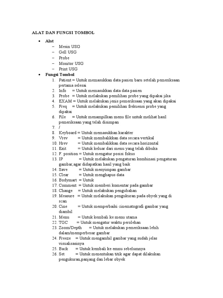Alat Dan Fungsi Tombol | PDF