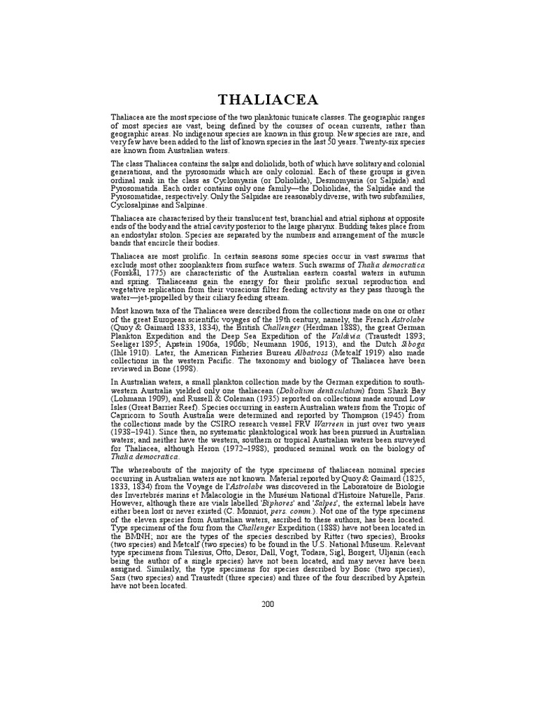 04 Thaliacea | PDF | Organisms | Nature