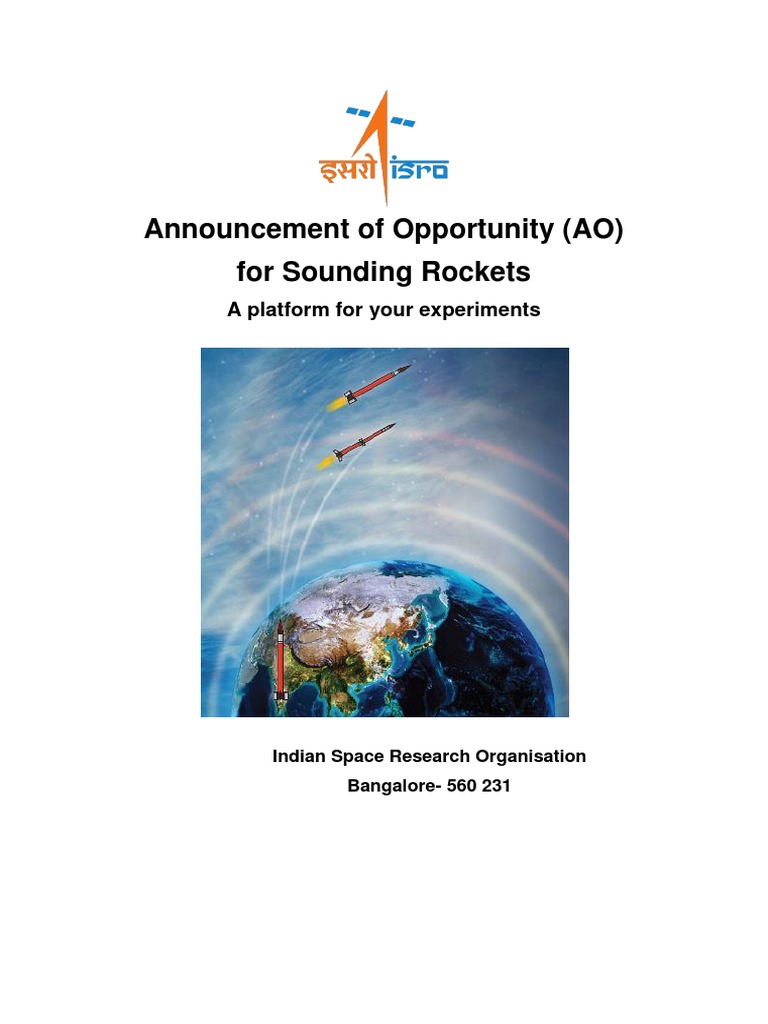 ISRO Sounding Rocket AO for Atmospheric Experiments | PDF | Atmosphere ...